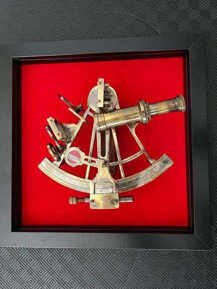 Superb Large Brass Sextant Engraved 'Henry Barrow & Co London' Complete ...
