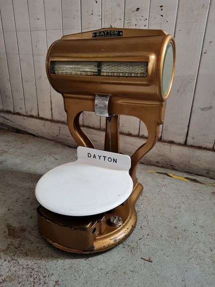 Antique Dayton Butchers Shop Scales with Mirror Ends. - Tullochs Auctions