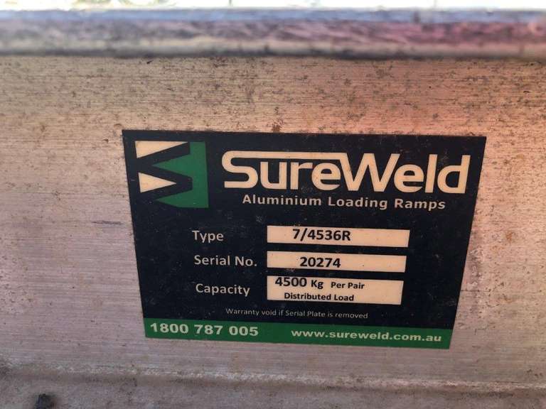 Sureweld Aluminium Loading Ramps - TVAA Pty Ltd T/A Tomkins Valuers ...