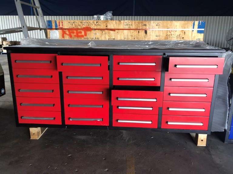 Red Workshop Cabinet - TVAA Pty Ltd T/A Tomkins Valuers & Auctioneers