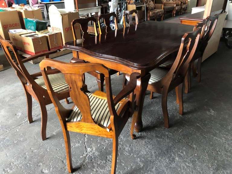 Timber 8 Seater Dining Table - TVAA Pty Ltd T/A Tomkins Valuers ...