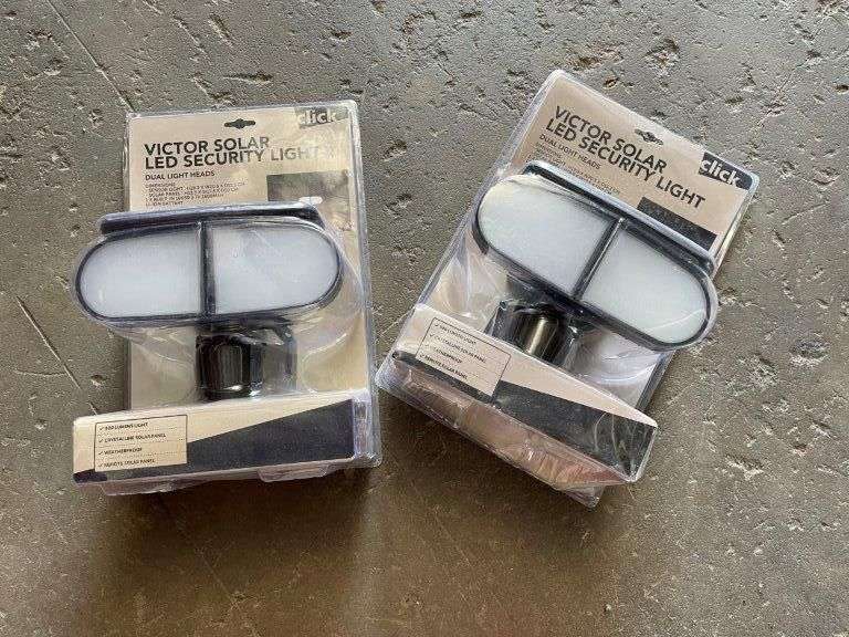 Victor Solar Led Security Light x 2 - TVAA Pty Ltd T/A Tomkins Valuers ...