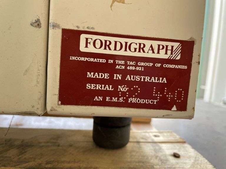 Fordigraph Laminating Machine - TVAA Pty Ltd T/A Tomkins Valuers ...