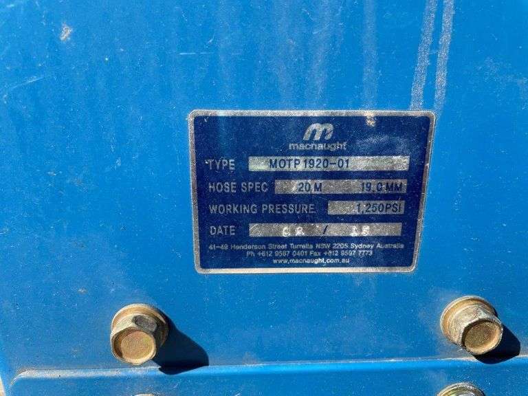 MacNaught 20m 19mm MOTP 1920-01 Hose Reel - TVAA Pty Ltd T/A Tomkins ...