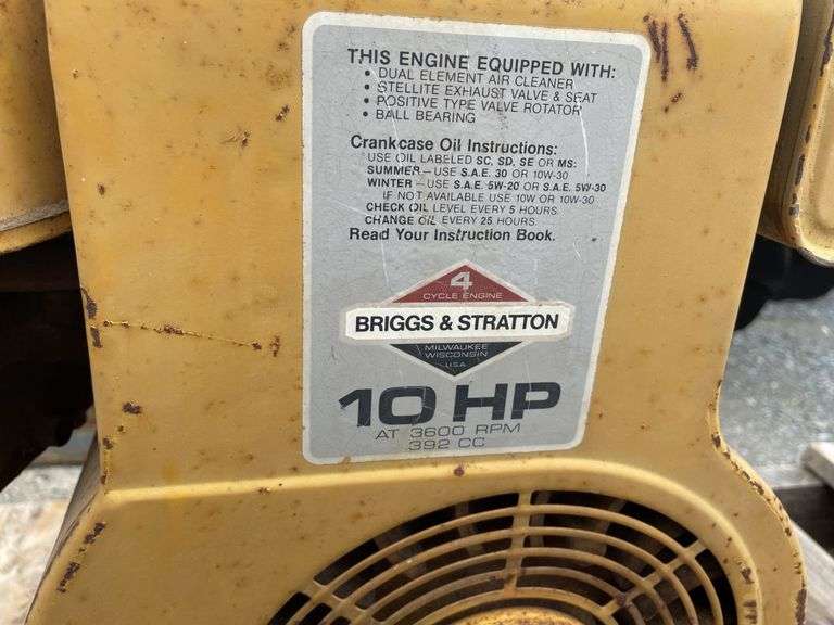 10HP Briggs & Stratton 4cyl Engine and Megajet 2.2kva Generator - TVAA ...