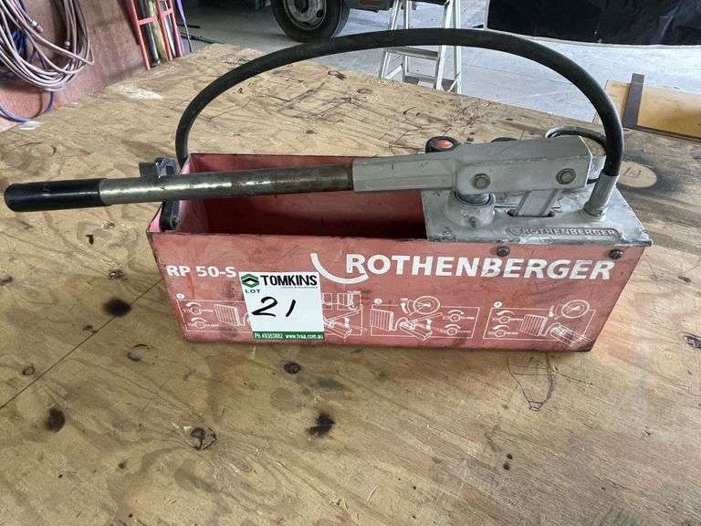 Rothenberger RP50-S Pressure Test Pump - TVAA Pty Ltd T/A Tomkins ...