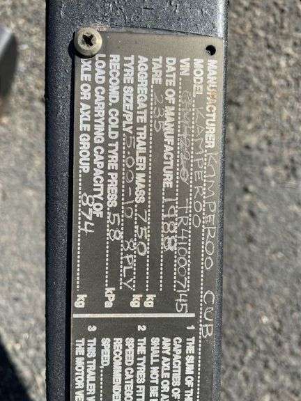 1988 Kamparoo Cub Camper Trailer - TVAA Pty Ltd T/A Tomkins Valuers ...