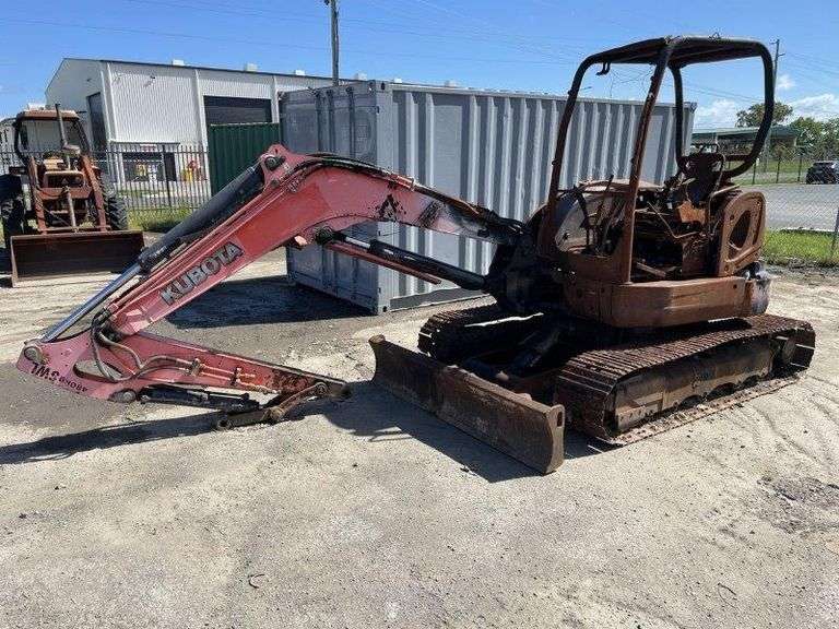 Kubota U55/4 Excavator - Fire Damaged - TVAA Pty Ltd T/A Tomkins ...