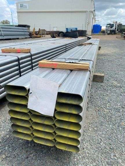 21x 6.1m Lengths Galvanised Oval Rail - TVAA Pty Ltd T/A Tomkins ...