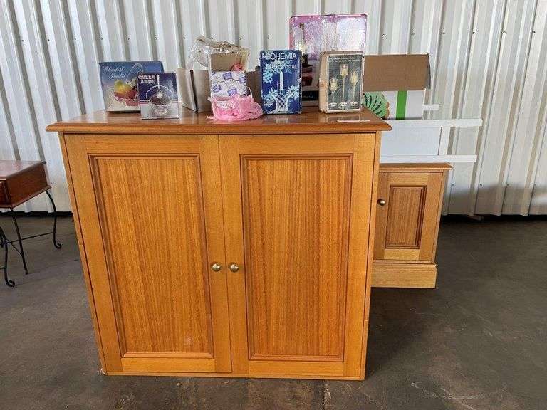 Timber Wall Unit (base and top unit), Vanity Cabinet and Assorted ...