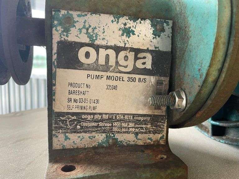 Onga 350 Belt Driven Self Priming Pump - TVAA Pty Ltd T/A Tomkins ...
