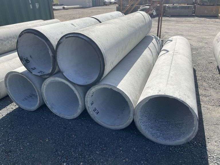 6x Concrete Pipe - 2400mm - inc half pipe - TVAA Pty Ltd T/A Tomkins ...