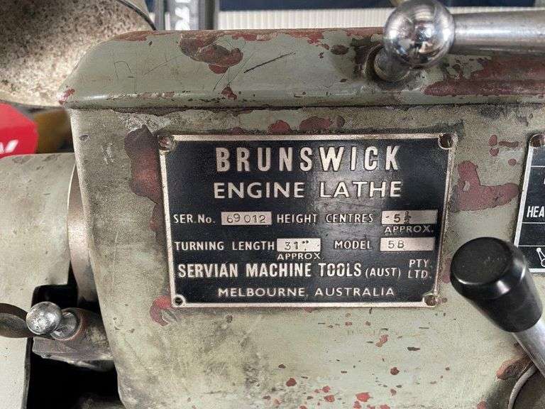 Brunswick 5B 31'' Engine Lathe - TVAA Pty Ltd T/A Tomkins Valuers ...