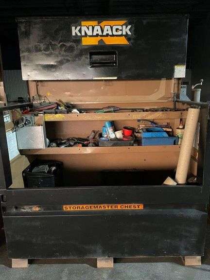 Knaack Tool Cabinet and Contents inc Air Tools, Charger, Spanners etc ...