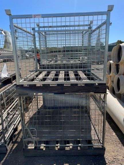 2x Transport Pallet Cages - TVAA Pty Ltd T/A Tomkins Valuers & Auctioneers