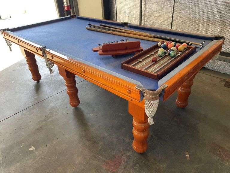 Full Size Slate Pool Table and Accessories - TVAA Pty Ltd T/A Tomkins ...