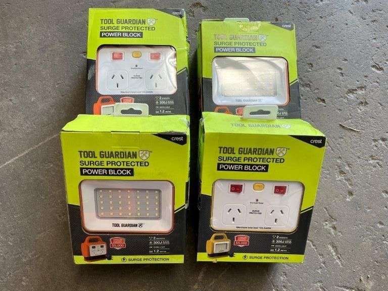 4x Tool Guardian Surge Protected Power Block - TVAA Pty Ltd T/A Tomkins ...