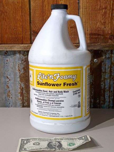 NEW 1 gallon bottle Spartan Lite'n Foamy Sunflower Fresh BioRenewable ...