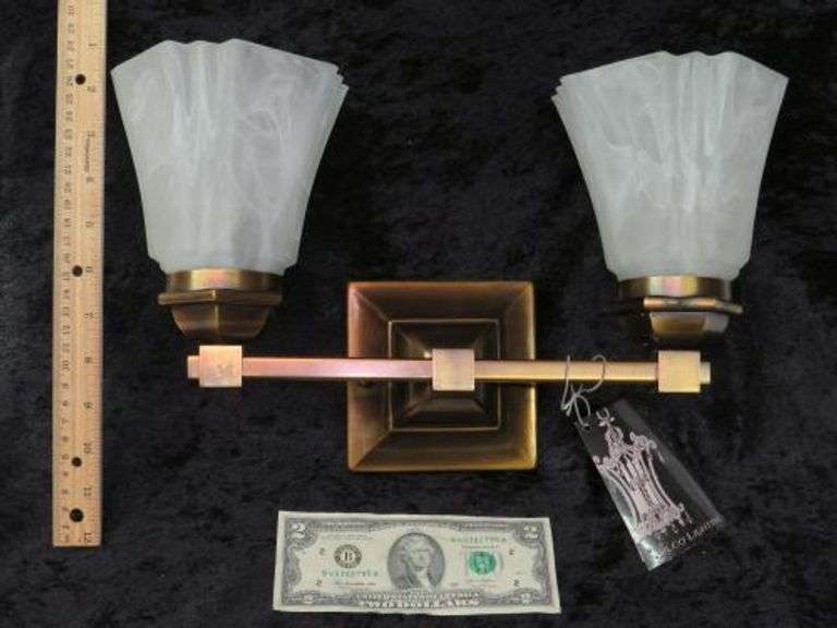 Two Light Wall Fixture with tag as shown - Texas Online Auction House