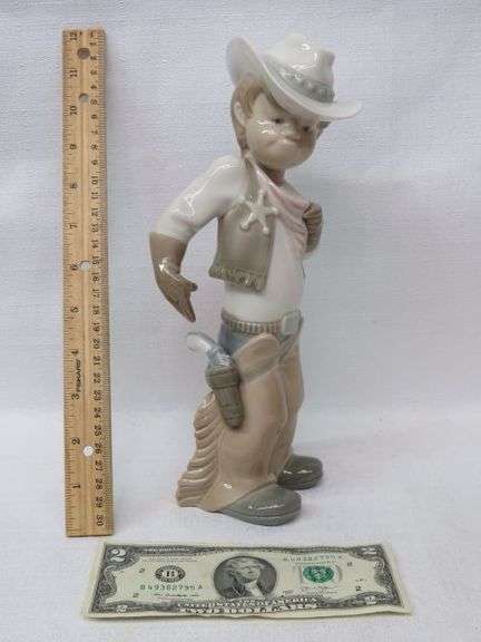 Rare Vintage Lladro #4969 "Sheriff Puppet" Cowboy Figurine as shown ...