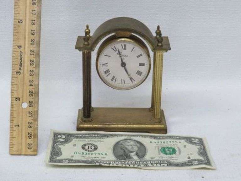 Working Vintage Brass Swiza 8 Day Alarm Clock as shown - Texas Online ...