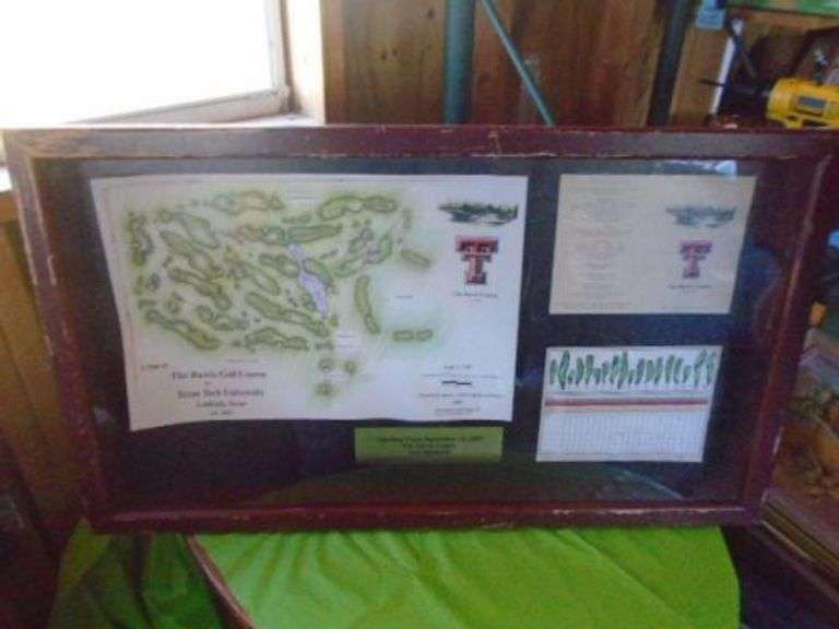 The Rawls Golf Couse of Texas Tech University: Course Map in Shadow Box ...