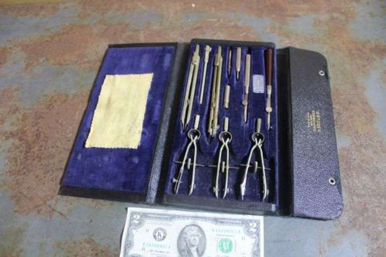 Vintage Dietzgen Commander Drawing Instruments Made in USA drafting set ...