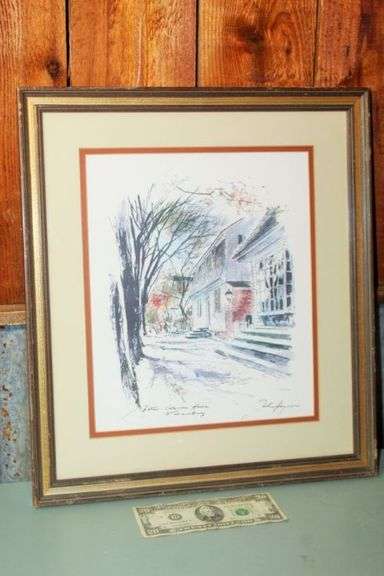 Beautiful vintage framed and matted art featuring Waters Coleman House ...