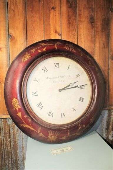 Large Madison Clock Co EST. 1847 wall clock with beautiful decorative ...