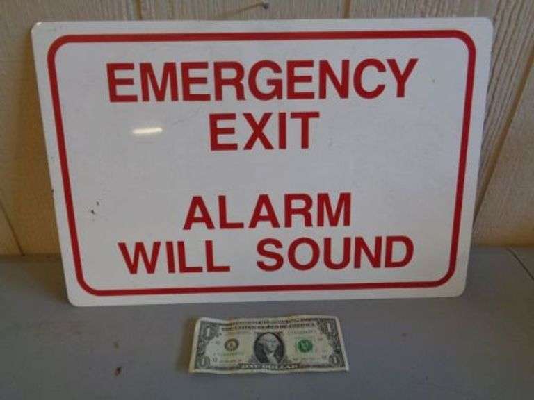 Emergency Exit Metal Sign. ( 1B) - Texas Online Auction House