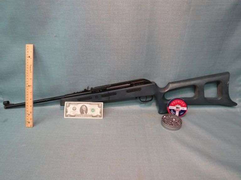 Marksman Model 1750 Air Rifle with tin of .177 Caliber Pellets as shown ...