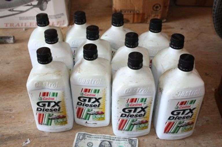 12 Containers of Castrol GTX Diesel SAE 15W-40 Motor Oil - Texas Online ...