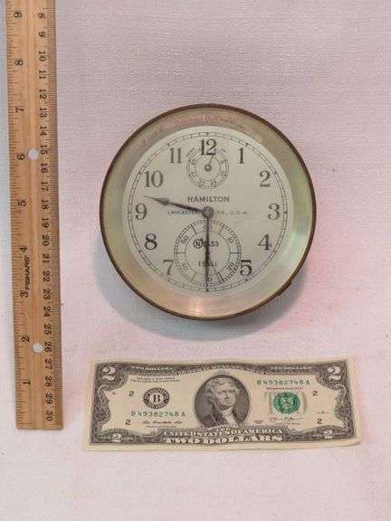 Vintage Hamilton Model 21, 14 Jewels Marine Chronometer, 1941, marked ...