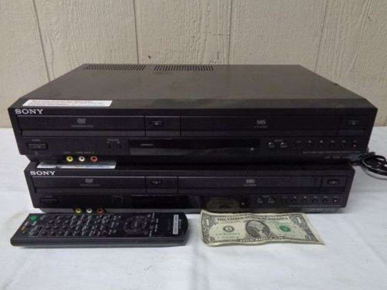 2 SONY DVD / VHS Players. (3D) - Texas Online Auction House