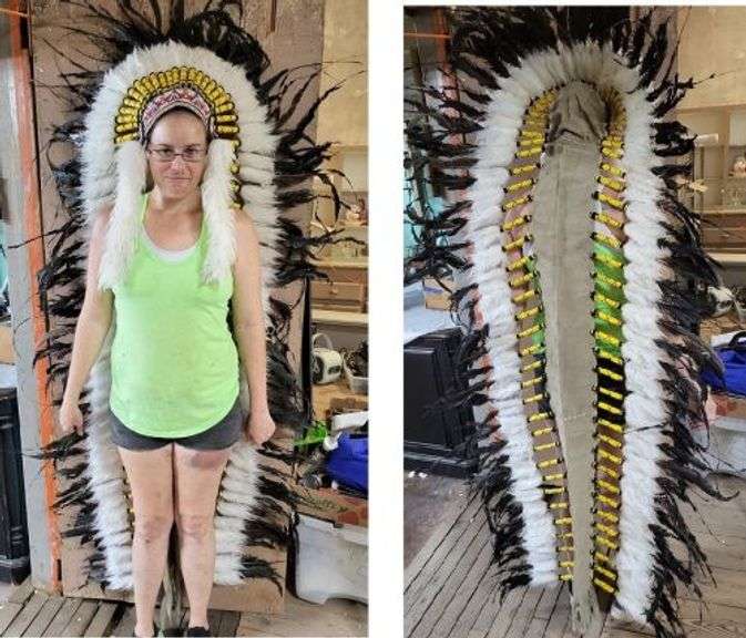 Indian Head Dress. ~ cash only ~ - Texas Online Auction House