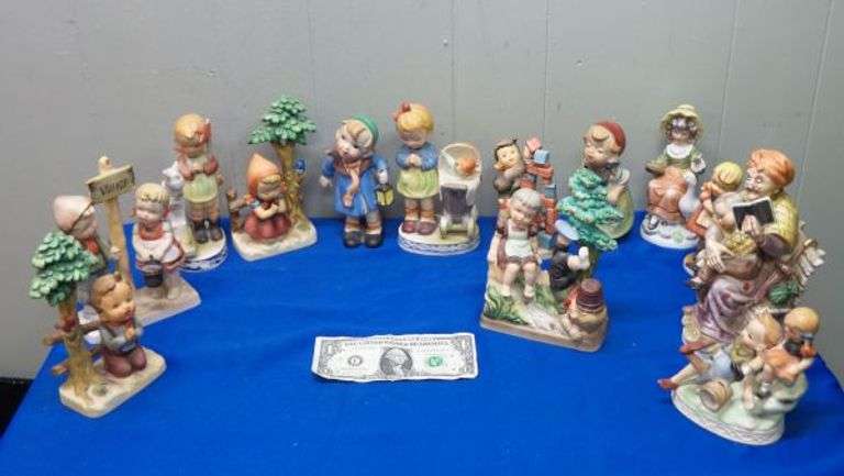 LARGE Lot of Hummel-Type Porcelain Figurines & Statues!! 12 Total! (1E ...