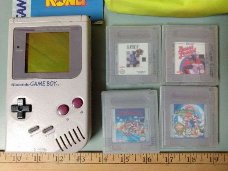 Vintage Original GAME BOY with HATRIS game, Bases Loaded game, Super ...