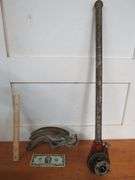 Vintage Benfield Pipe/Conduit Bender and Ridgid Pipe Threader as shown ...