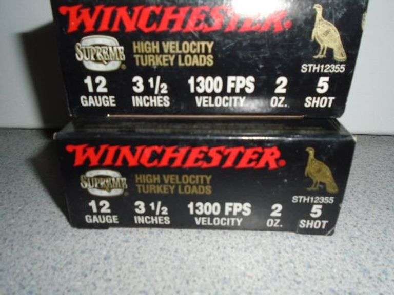 2 Boxes of WINCHESTER Supreme 12gauge 5 Shot Turkey Loads. - Texas ...