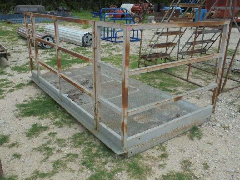 Large Steel Platform w/ Safety Rails and a Gate. 106 x 54 x 45 tall ...