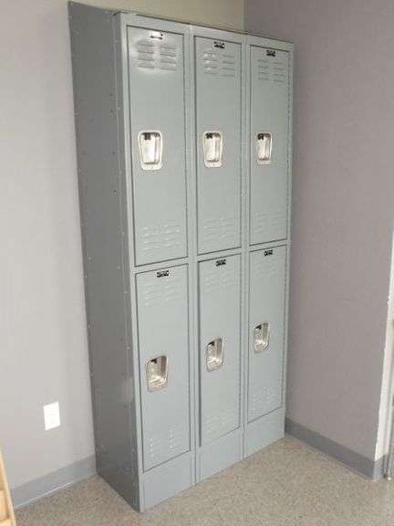 New Fully Assembled Three-Wide Double-Tier School Lockers (12" W x 15 ...