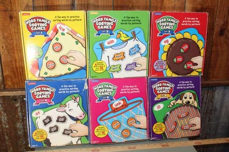 Lot of 6 Lakeshore Learning Word Family Sorting Games levels 1-6 - over ...