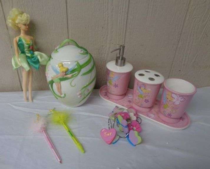 Tinkerbell Ceramic Canister ( Disney China) , Bathroom set, w/ 2 ...
