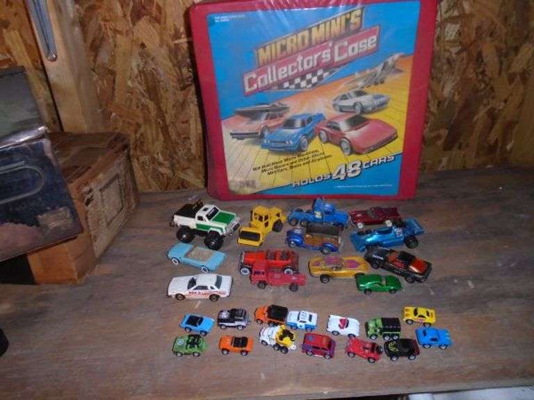 Micro Machine Case w/Some Micro Machine Cars and Some Bigger Cars (S ...