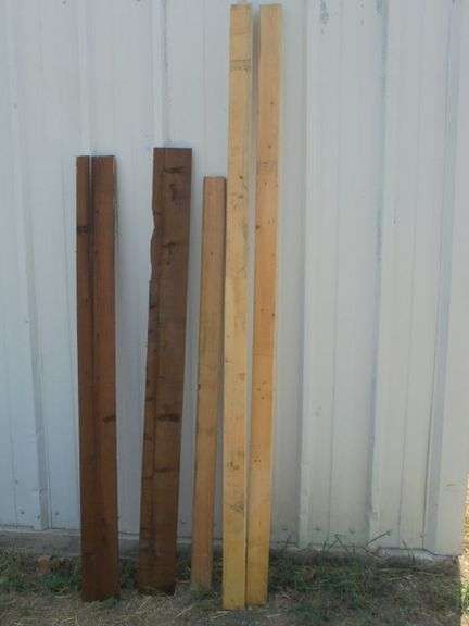 Two 1x6 pieces of ceder, one is split, and three 2x4's. - Texas Online ...