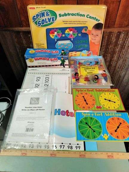 Large lot of math learning materials including Spin & Solve Subtraction ...