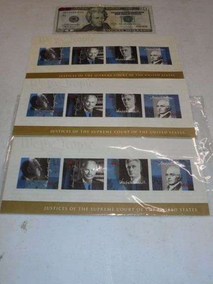 Three U.S.P.S. Justices of the Supreme Court of the United States stamp ...