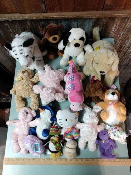 Lot of cute plush toy stuffed animals - brands like Baby Gund, Hello ...