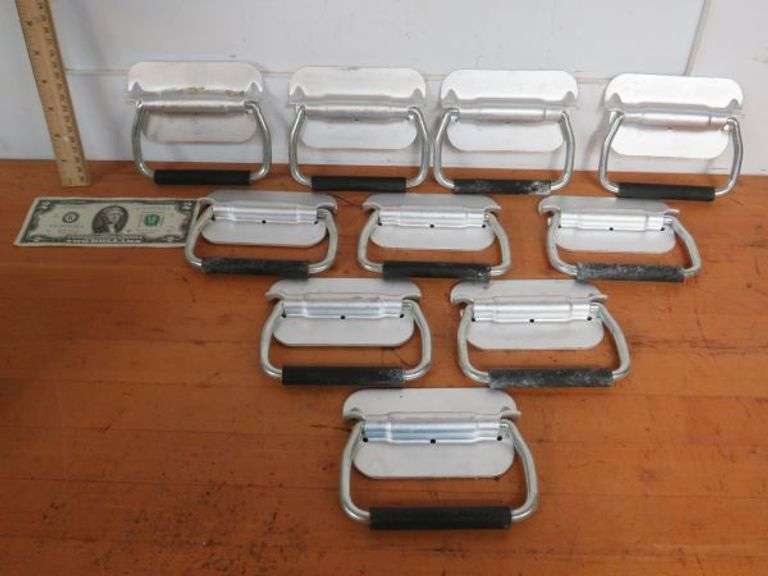Ten New Spring Loaded Crate Handles as shown - Texas Online Auction House