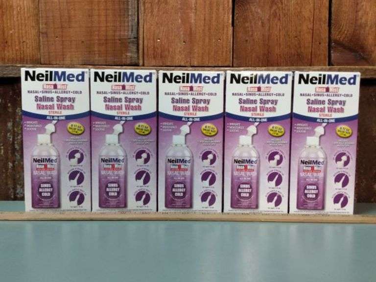Lot of 5 NEW in package bottles NeilMed Sterile Nasal-Mist Saline Spray ...